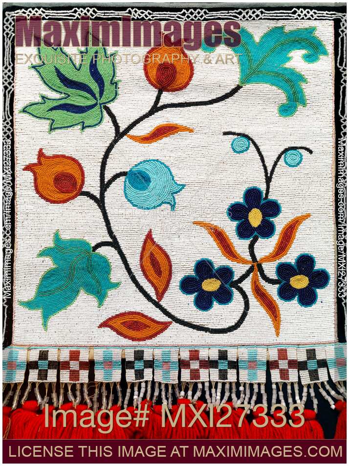 Photo of Aboriginal beadwork floral pattern | Stock Image MXI27333