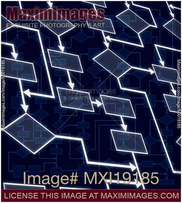 Image of Abstract Flowchart Background | Stock Image MXI19185