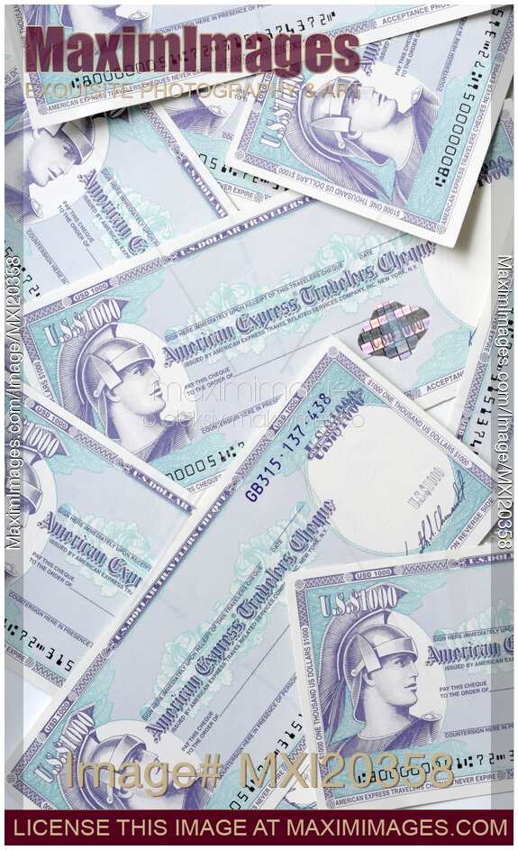 Photo of American Express Travellers Cheques Background | Stock Image ...