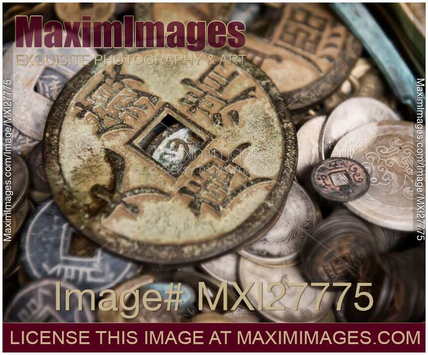 Photo of Ancient Chinese coins | Stock Image MXI27775