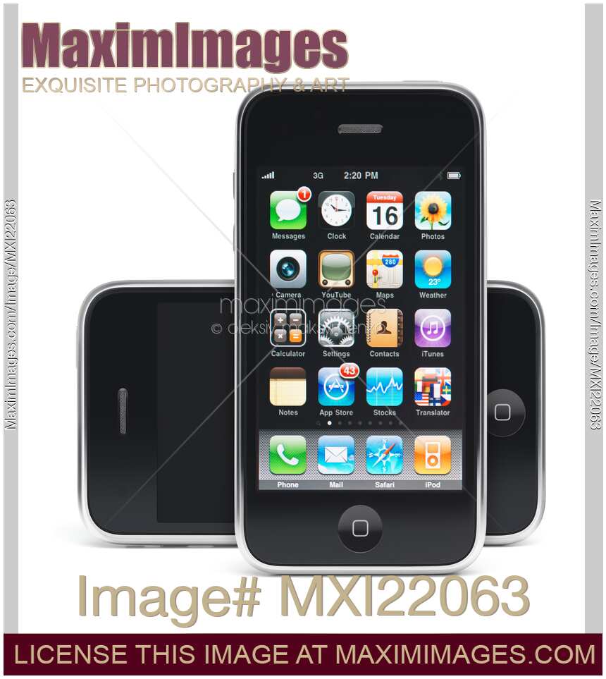 Stock photo: Apple iPhone 3Gs 3G Smartphone | MaximImages | Image #MXI22063