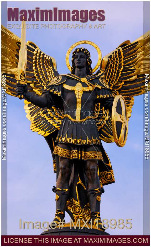 Photo of Archangel Michael statue | Stock Image MXI18985