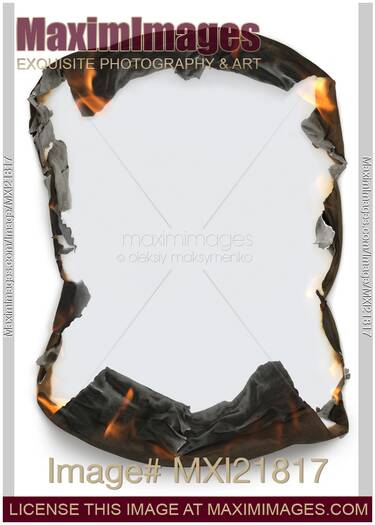 Photo of Burning Sheet of Paper | Stock Image MXI21817