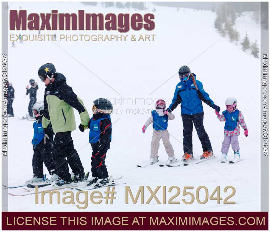 Photo of Children learning to ski at Blue Mountain | Stock Image MXI25042