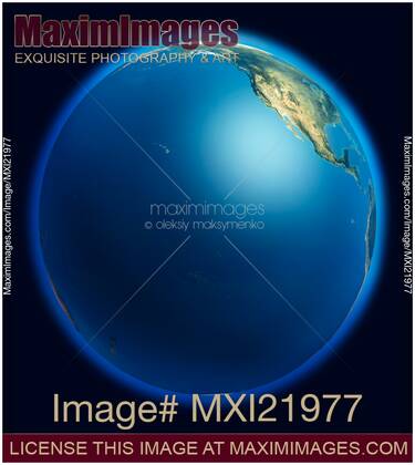 Image of Earth Globe - Pacific Ocean | Stock Image MXI21977