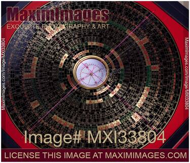 Photo of Feng Shui geomantic compass Luo Pan or Luopan, Lo Pan with ...