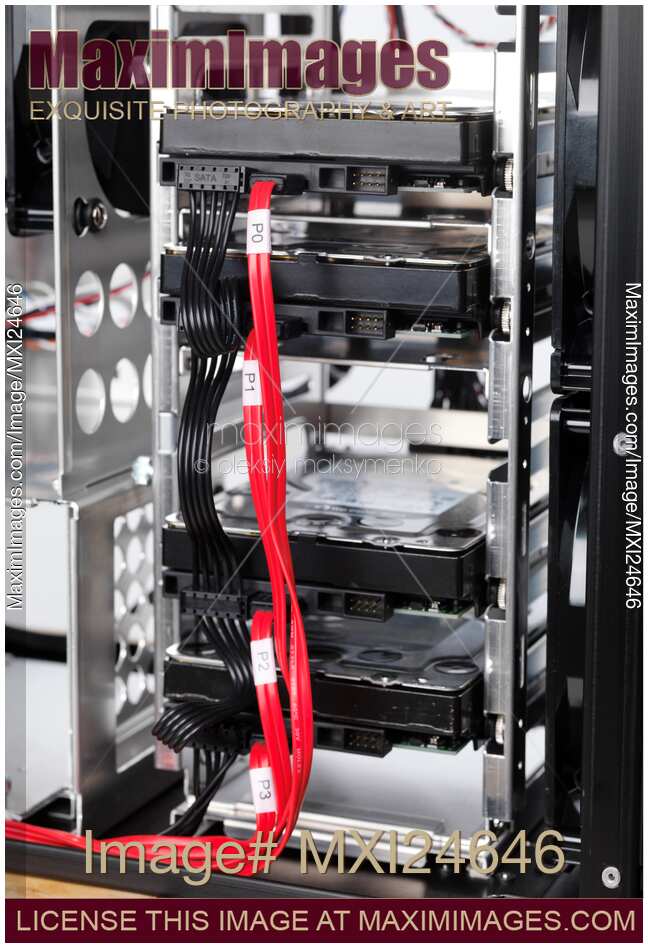 Photo of Hard drives in HDD bay | Stock Image MXI24646