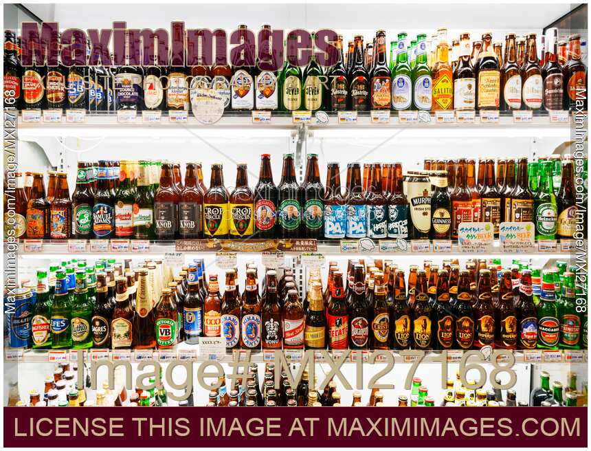 Photo of Imported beers in a store | Stock Image MXI27168