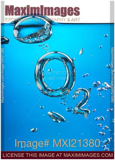 Photo of Oxygen Bubble O2 in Blue Water | Stock Image MXI21380