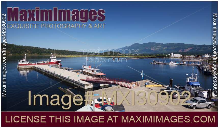 Photo of Port Alberni panoramic view of Alberni Inlet with docked ships ...