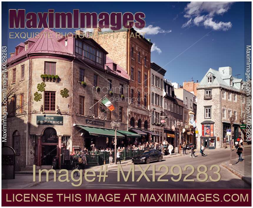 Photo of Saint Patrick pub in Old Quebec city | Stock Image MXI29283