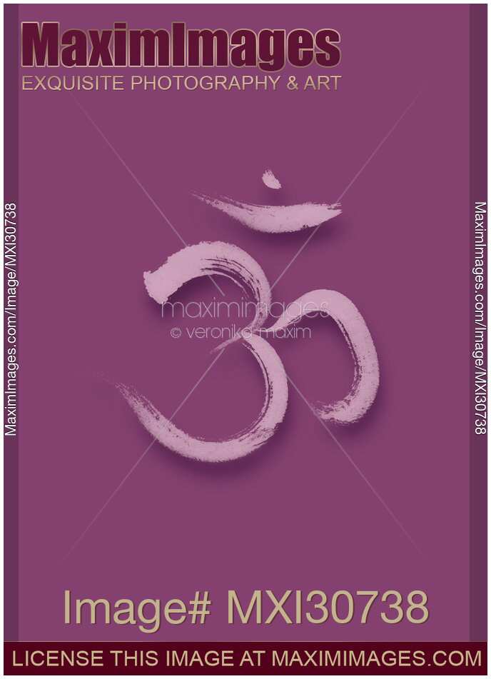 Image of Sanskrit Om or Aum sacred symbol of the crown chakra in Yoga ...