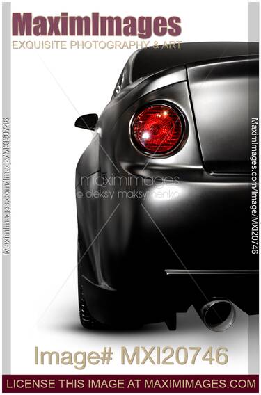 Photo of Shiny black car rear view | Stock Image MXI20746