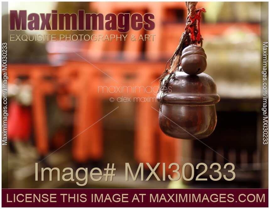 Photo of Suzu Japanese Shinto shrine bell | Stock Image MXI30233