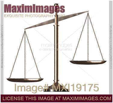 Image of Tilted balance weight scale | Stock Image MXI19175