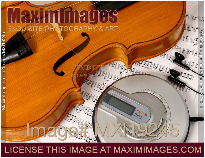Photo of Violin and CD player | Stock Image MXI19245