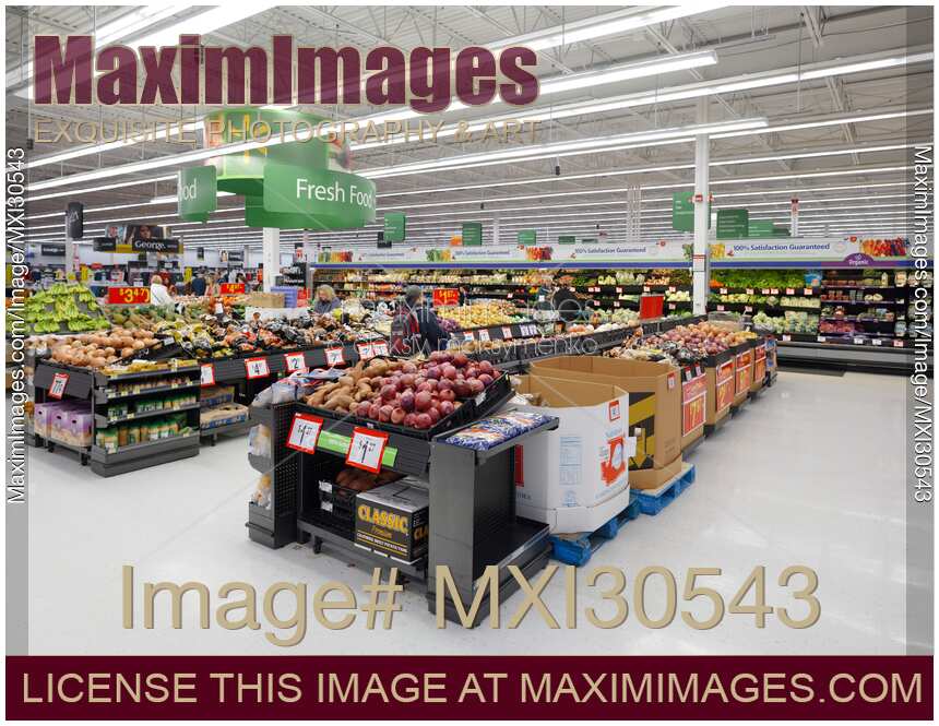 Photo of Walmart store fresh food section | Stock Image MXI30543