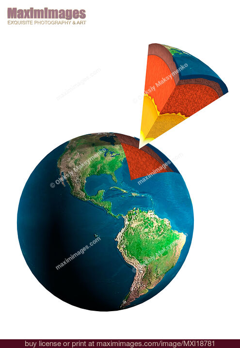 Earth planet structure. Stock Image MXI18781