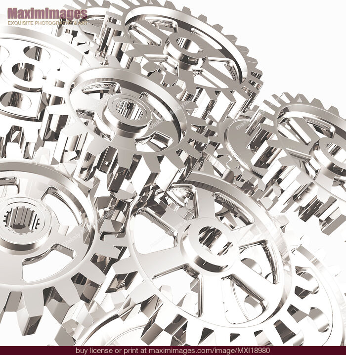 Set of Machine Gears Closeup. Stock Image MXI18980