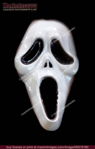 Scary Movie Face Mask. Stock Photo MXI19180