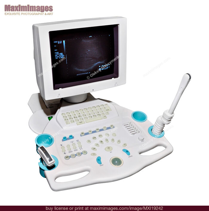Ultrasonic System Ultrasound scanner. Stock Photo MXI19242