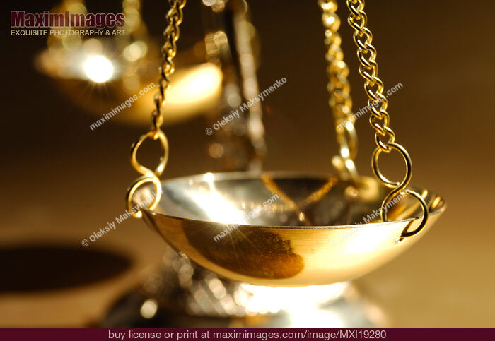 Justice Scales Closeup. Stock Photo MXI19280