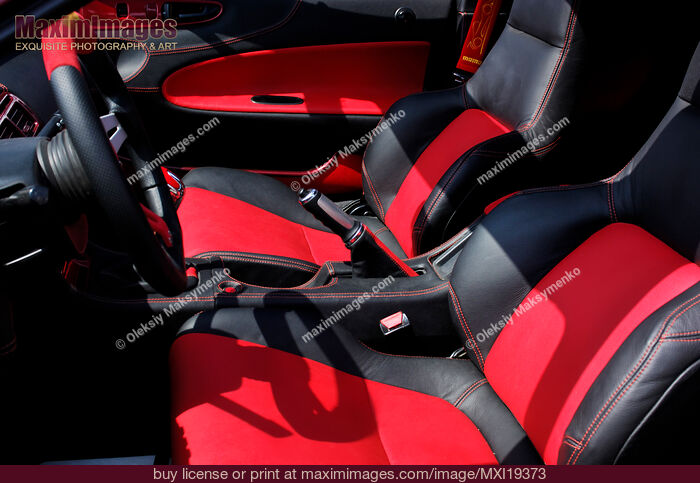 Custom car leather seats interior. Stock Photo MXI19373