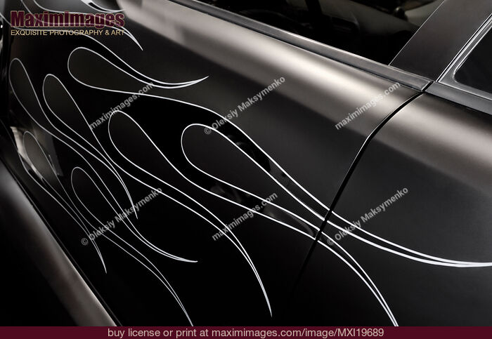 Flame Pattern on a Car. Stock Photo MXI19689