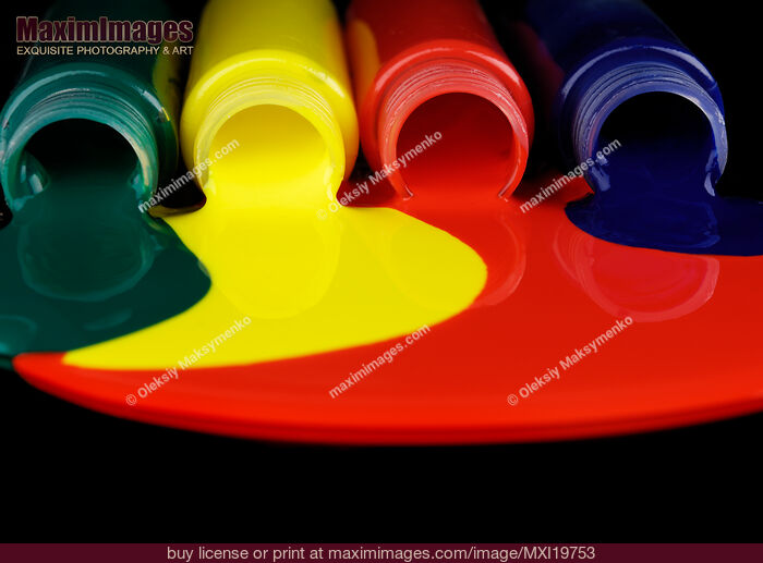 Spilt Paint. Stock Photo MXI19753