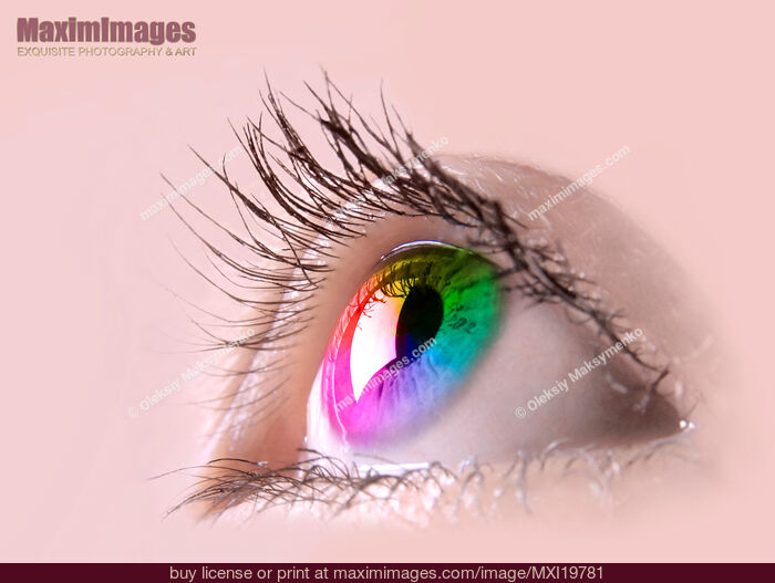 Colorful woman eye. Stock Photo MXI19781