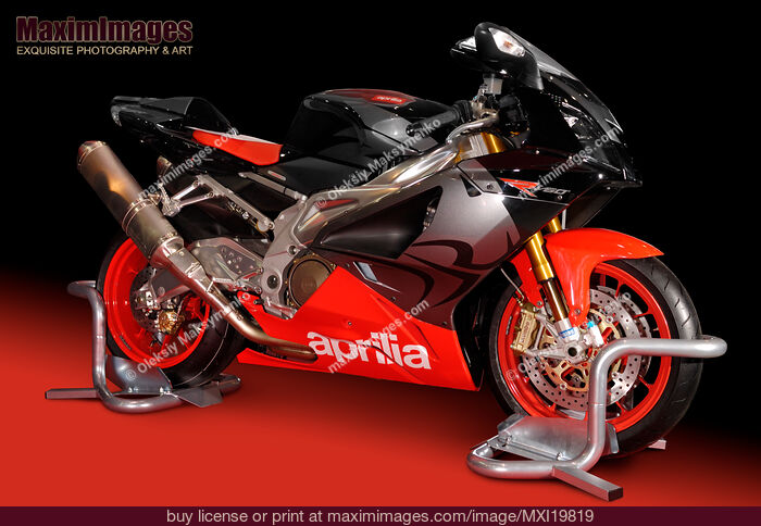 Aprilia RSV 1000 R V60 Supersport Motorcycle. Stock Photo MXI19819