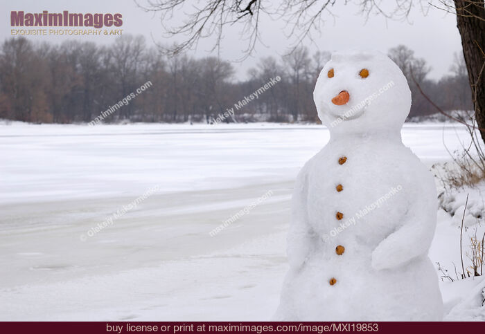 Smiling Snowman. Stock Photo MXI19853