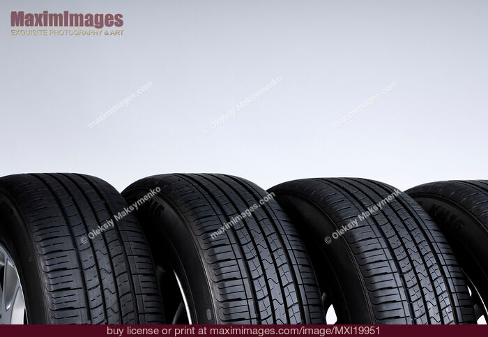 Set of Car Tires. Stock Photo MXI19951