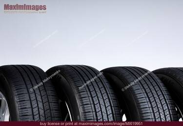 Set of Car Tires. Stock Photo MXI19951