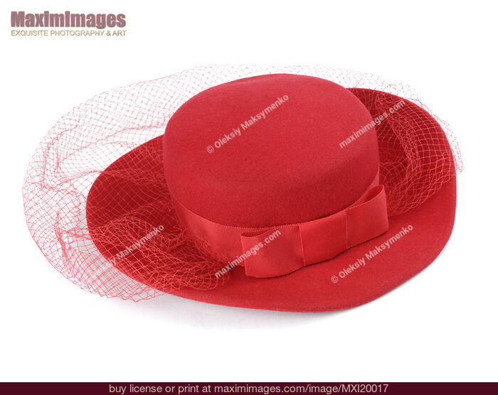 Red Elegant Hat. Stock Photo MXI20017