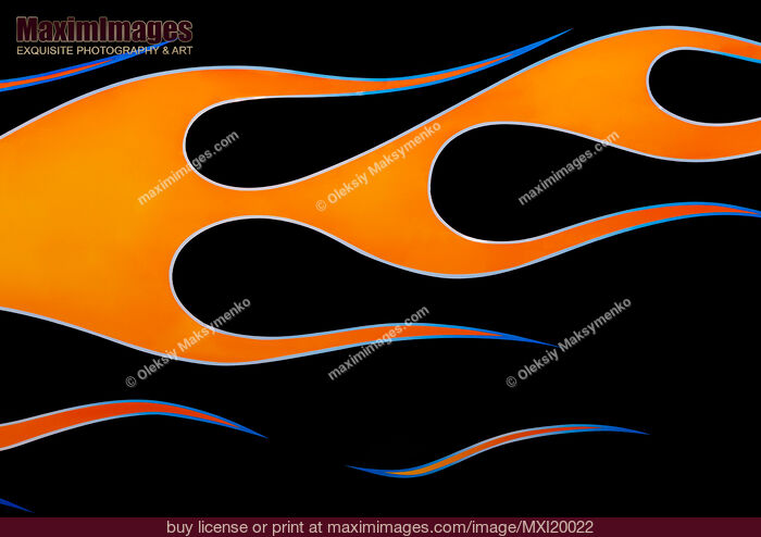 Hot Rod Flame Pattern. Stock Photo MXI20022
