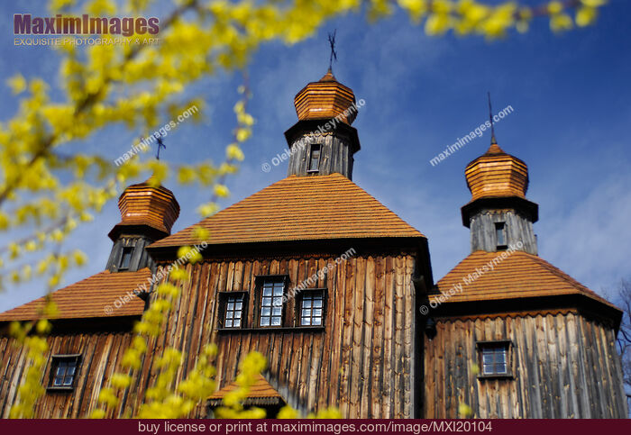Ancient Ukrainian wooden church. Stock Photo MXI20104