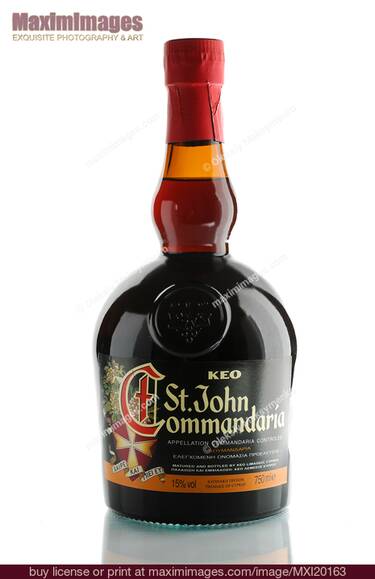 Bottle of Commandaria Wine. Stock Photo MXI20163