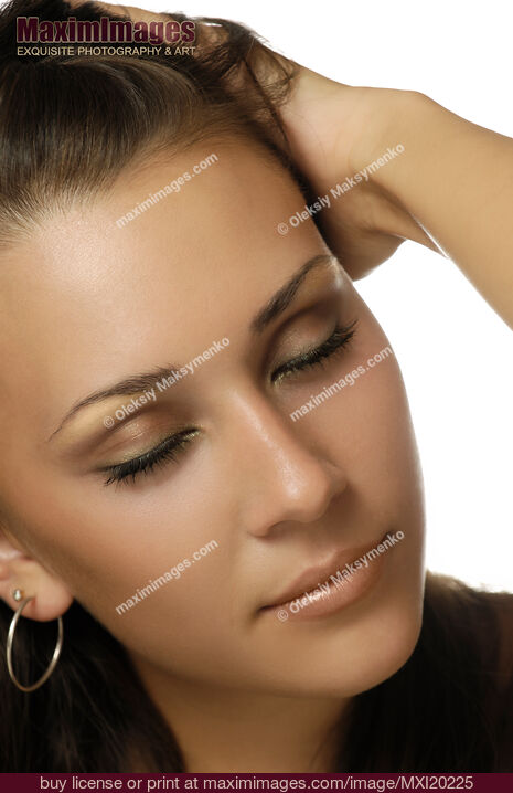 Beautiful Young Woman Relaxed Face. Stock Photo MXI20225