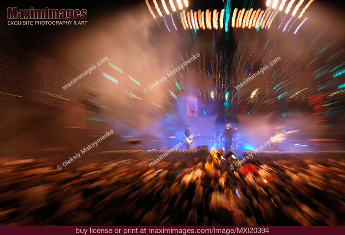 Rock Band Performing on a Stage. Stock Photo MXI20394