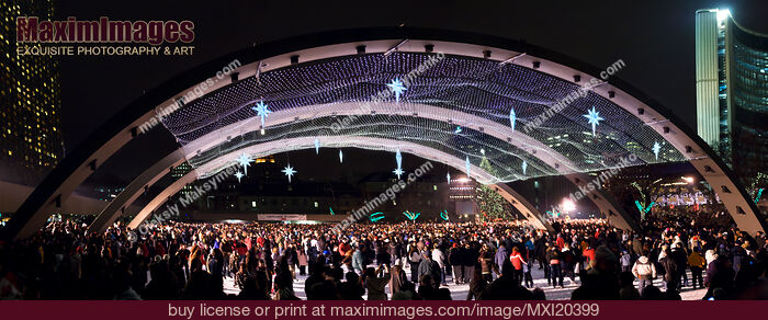 Toronto Nathan Philips Square Ice Rink. Stock Photo MXI20399