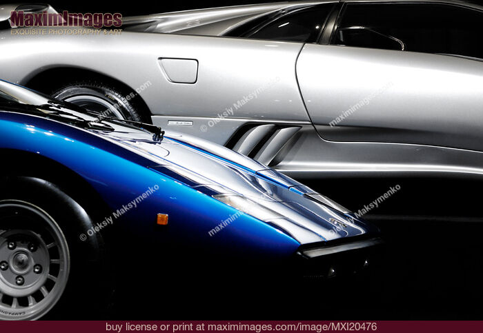 Lamborghini Countach and Lamborghini Diablo super cars. Stock Photo ...