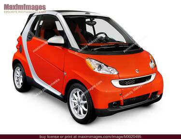 Red Smart Fortwo City Car. Stock Photo MXI20495