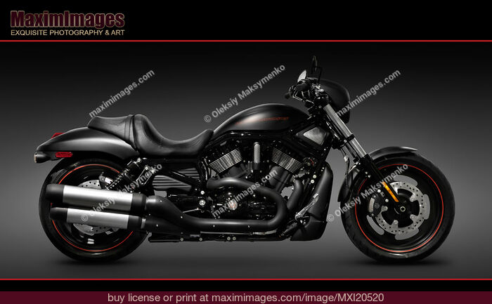 Black Harley Davidson VRSCD Night Rod motorcycle. Stock Photo MXI20520