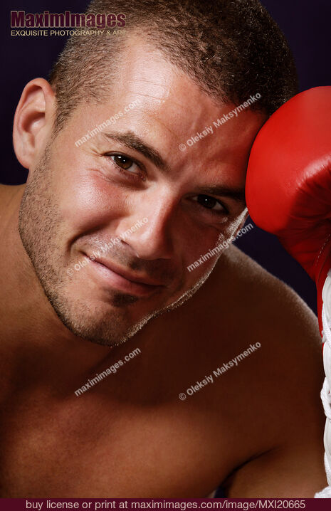 Smiling boxer candid portrait. Stock Photo MXI20665