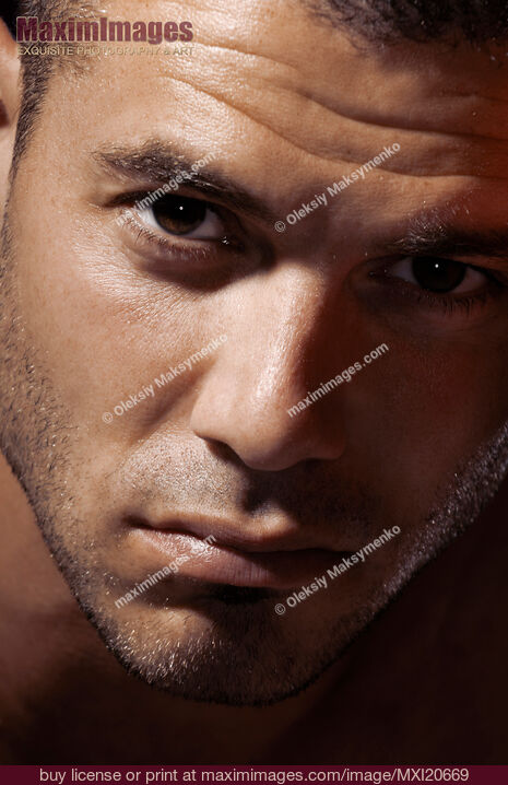 Dramatic Male Portrait. Stock Photo MXI20669