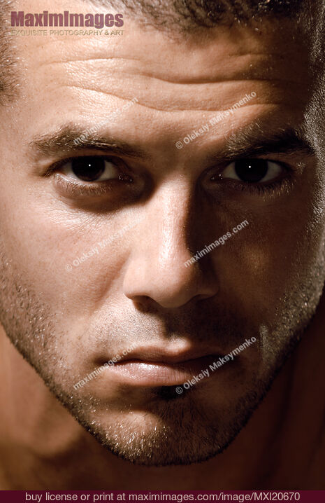 Dramatic Male Portrait. Stock Photo MXI20670