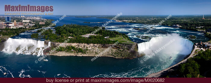 Niagara Falls panoramic aerial view. Stock Photo MXI20682