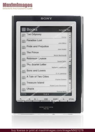 Sony Reader. Stock Photo MXI21278