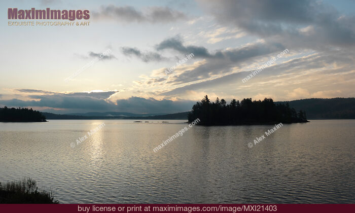 The Lake of Two Rivers at Dawn. Stock Photo MXI21403